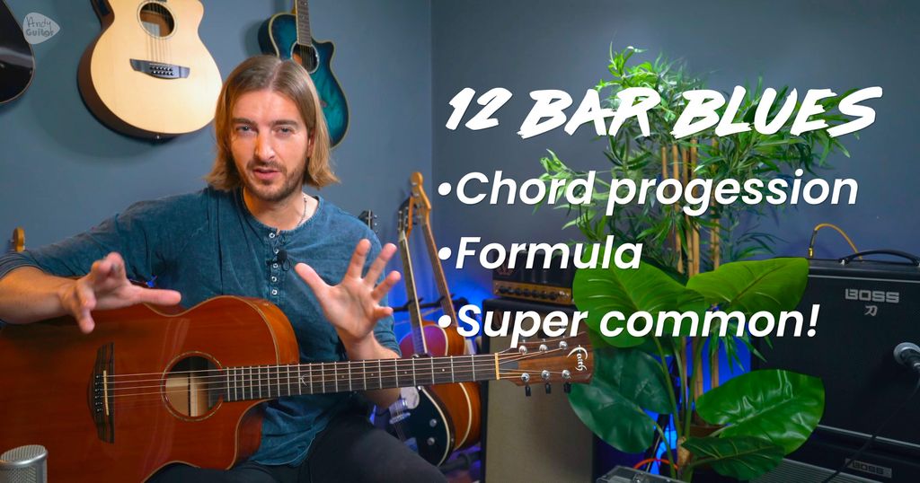 12 Bar Blues in E with Blues Strumming | Andy Guitar