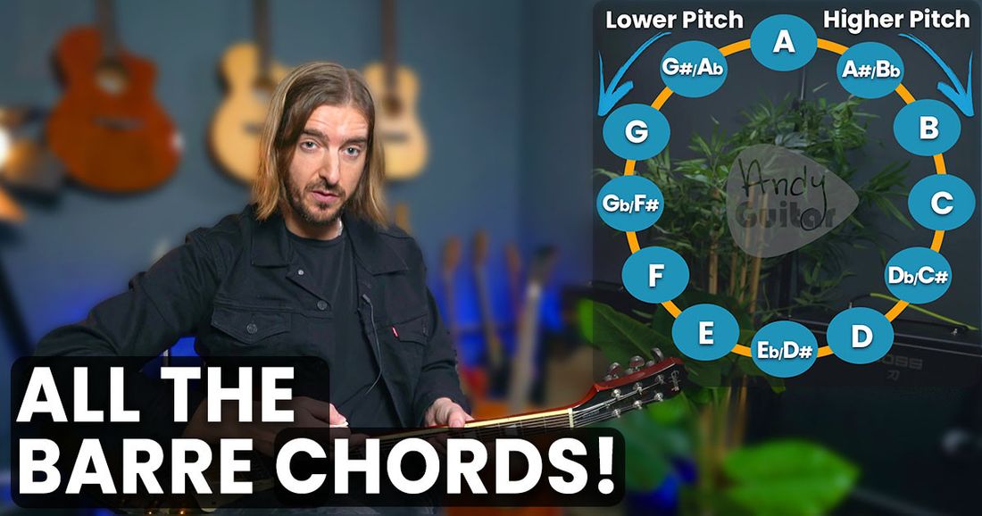 F Chord and Other Root 6 Barre Chords | Andy Guitar