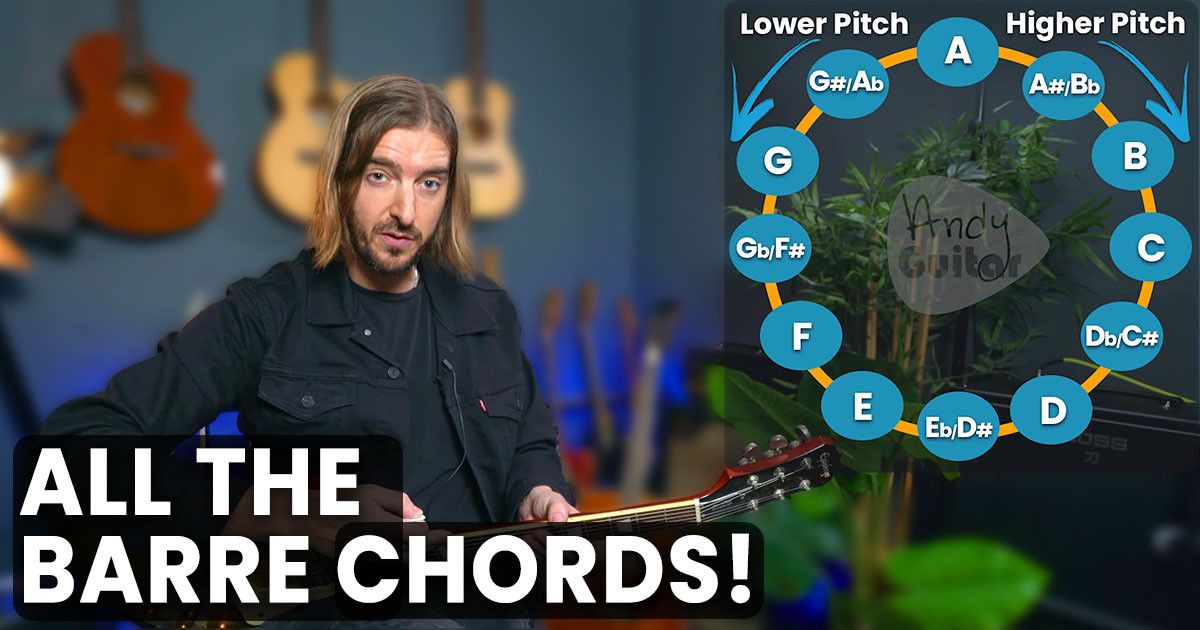 F Chord and Other Root 6 Barre Chords | Andy Guitar