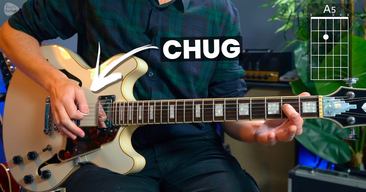 Jam Track 5 - Heavy Rock Style Palm Muting (Chuggs!) | Andy Guitar