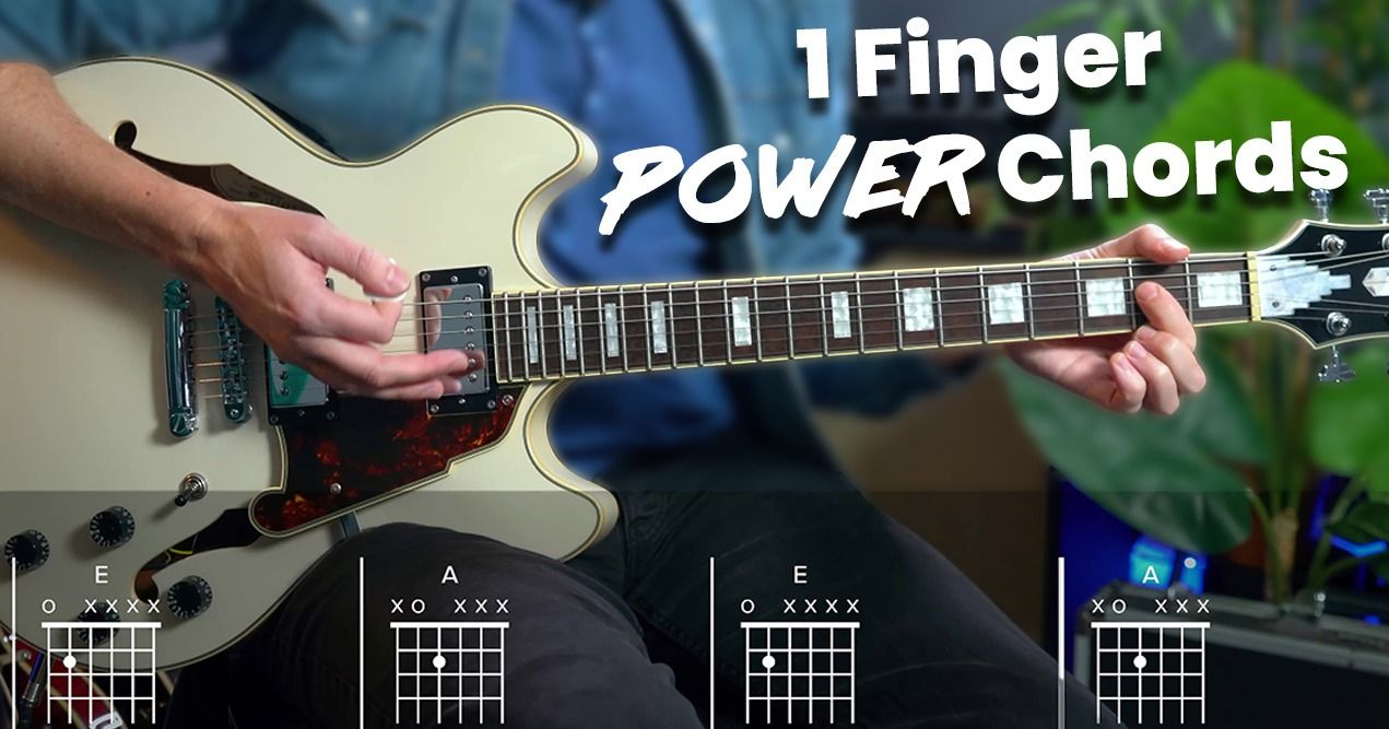 Jam Track 2 - One Finger Power Chords & Palm Muting | Andy Guitar