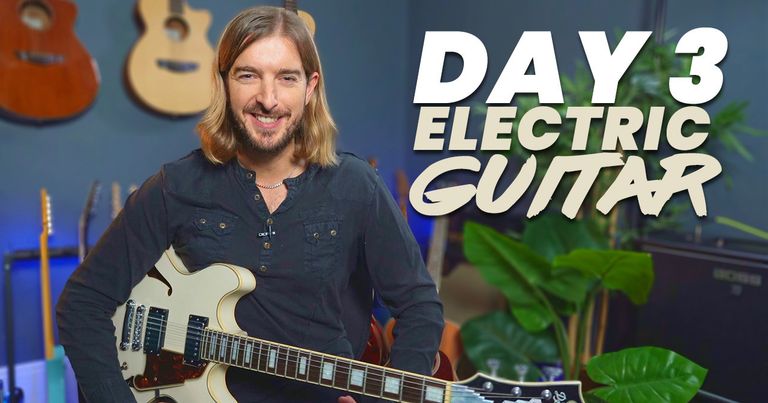 Electric Guitar Day 3 - 1 Finger Power Chords | Andy Guitar